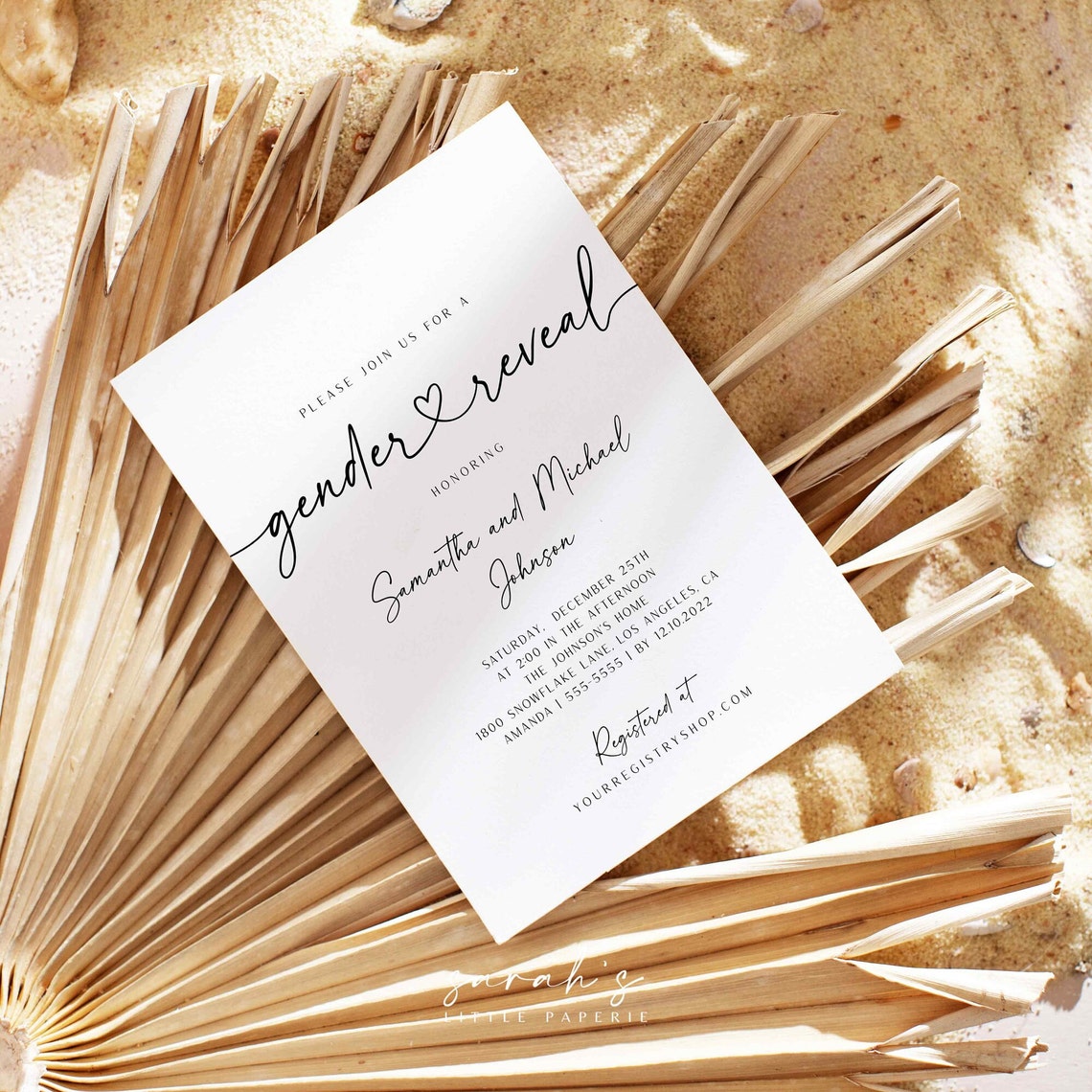 Modern Gender Reveal Invitation Gender Neutral Invitation - Etsy