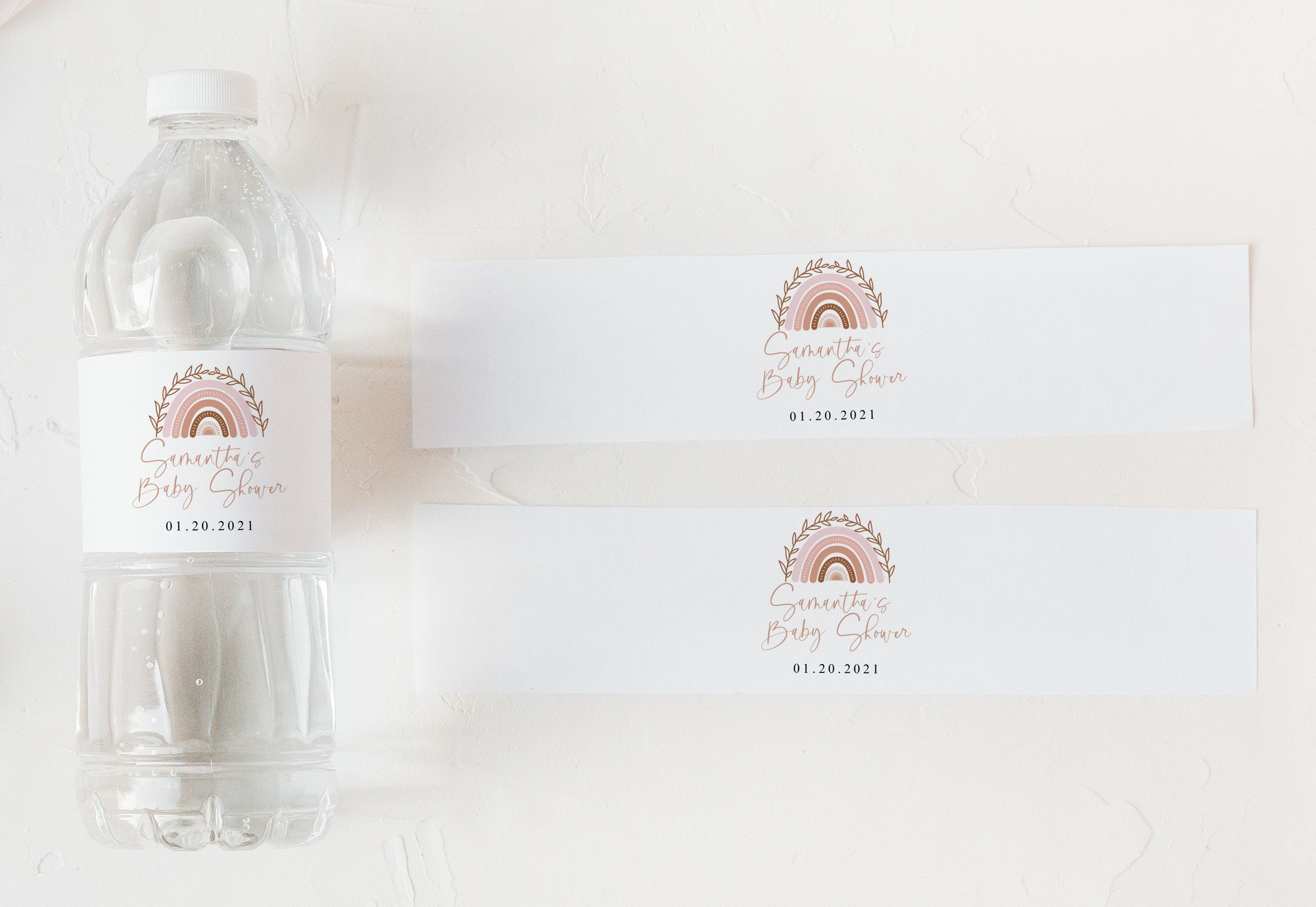 EDITABLE Bohemian Rainbow Bottle Labels INSTANT DOWNLOAD - Etsy