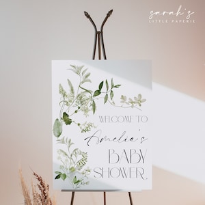 Gender Neutral Baby Shower Welcome Sign | Baby in Bloom Welcome Sign ...