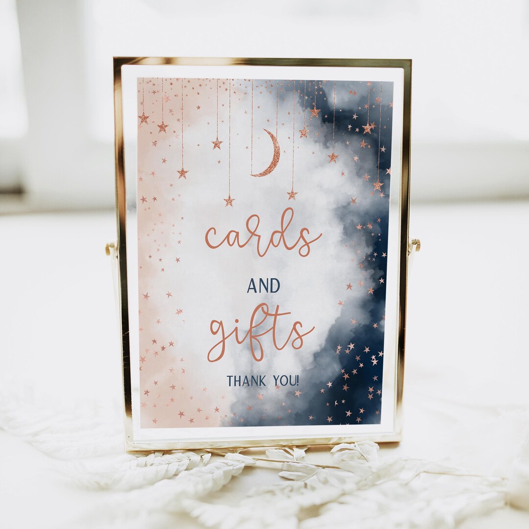 Twinkle Twinkle Little Star Gifts Sign, Gender Reveal Gifts Sign, Gold ...