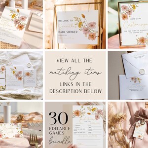 Wildflower Chocolate Label Template, Boho Wildflowers Candy Wrapper ...