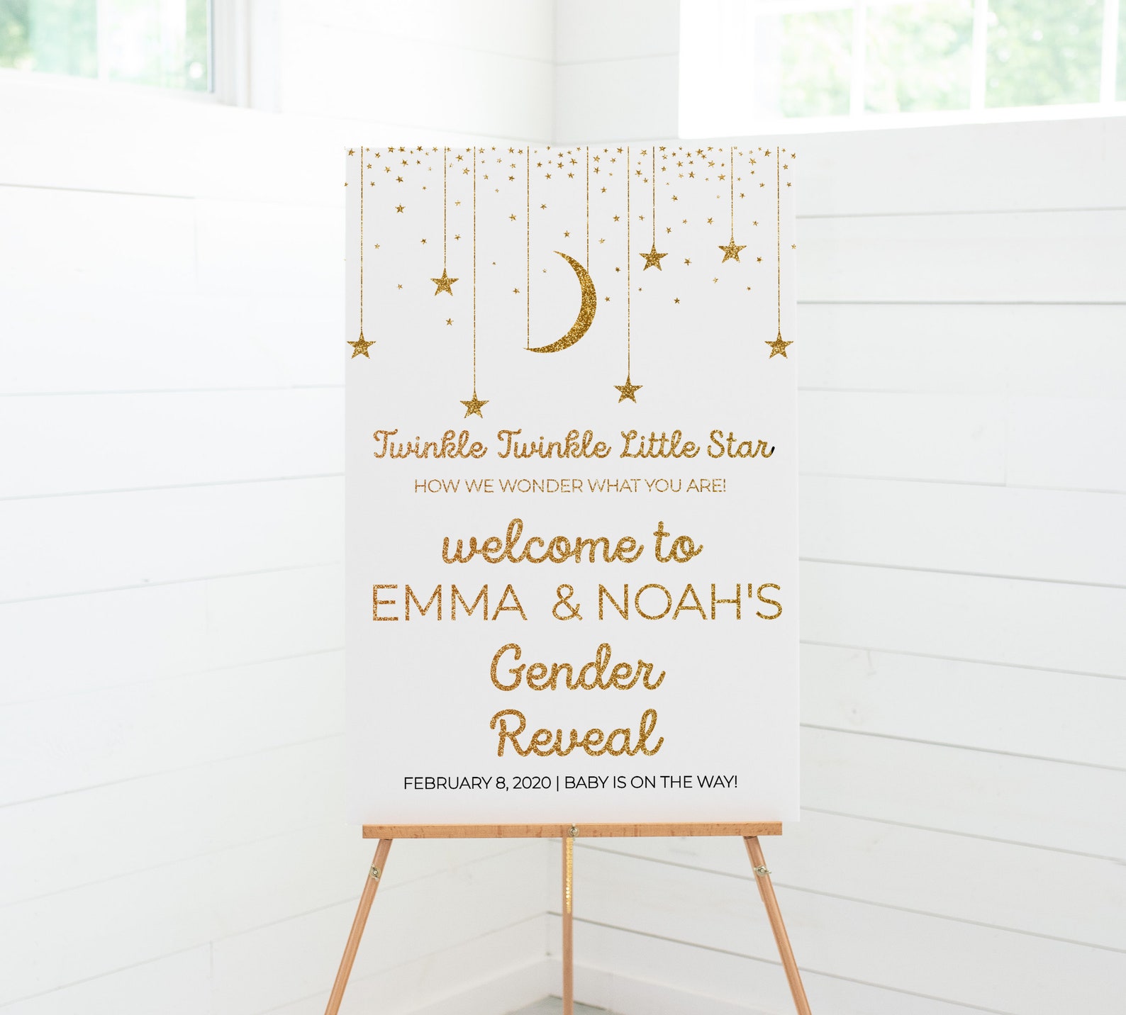 Twinkle Twinkle Little Star Welcome Sign, Gender Reveal Sign - Etsy