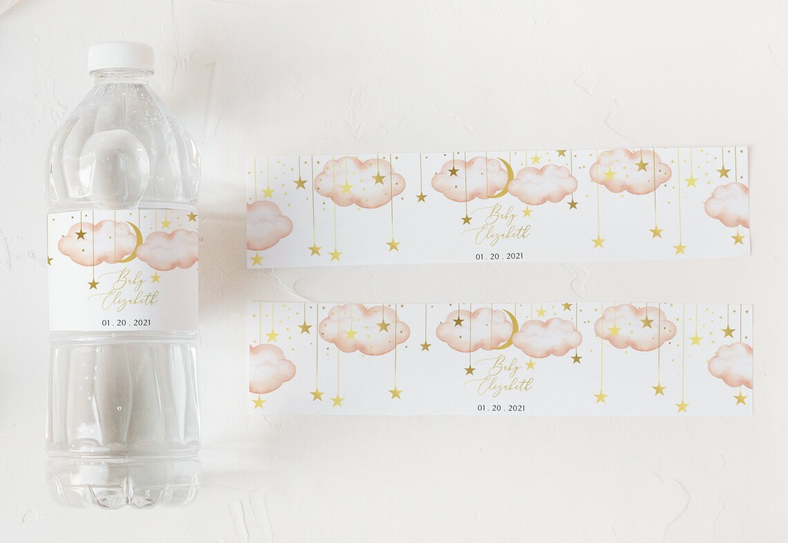 EDITABLE Twinkle Twinkle Little Star Bottle Labels Instant - Etsy