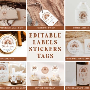 Boho Rainbow Mega Bundle, Baby Shower Mega Bundle, Bohemian Baby Shower ...