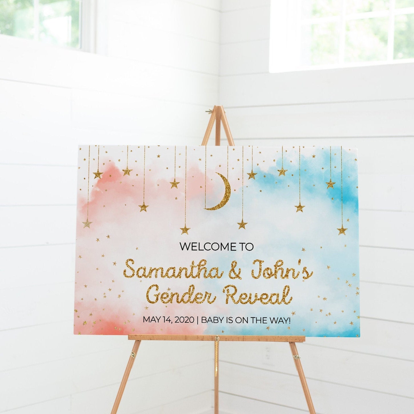 Gender Reveal Sign Gender Reveal Welcome Sign Twinkle Etsy Australia