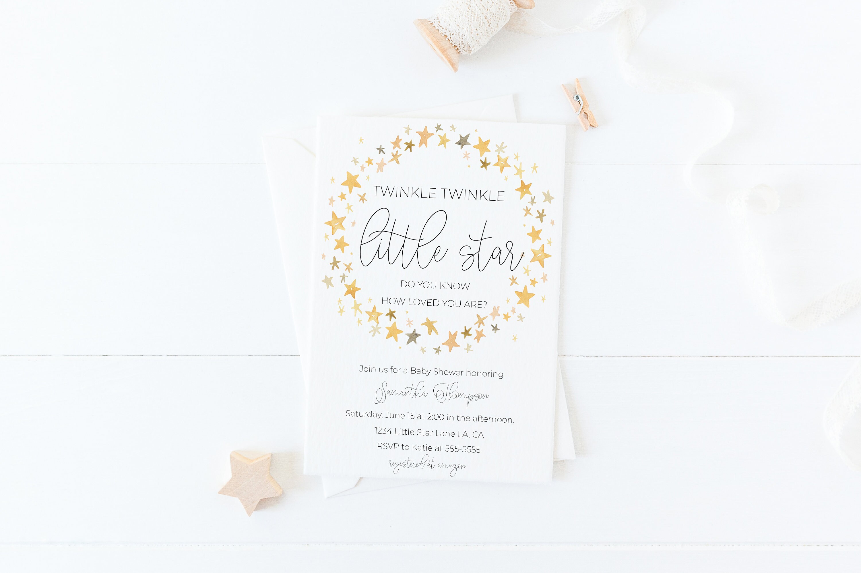 Twinkle Twinkle Little Star Favor Tags EDITABLE Baby Shower - Etsy