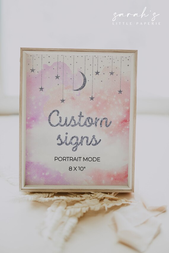 Twinkle Twinkle Little Star Custom Sign Light Pink and Silver - Etsy