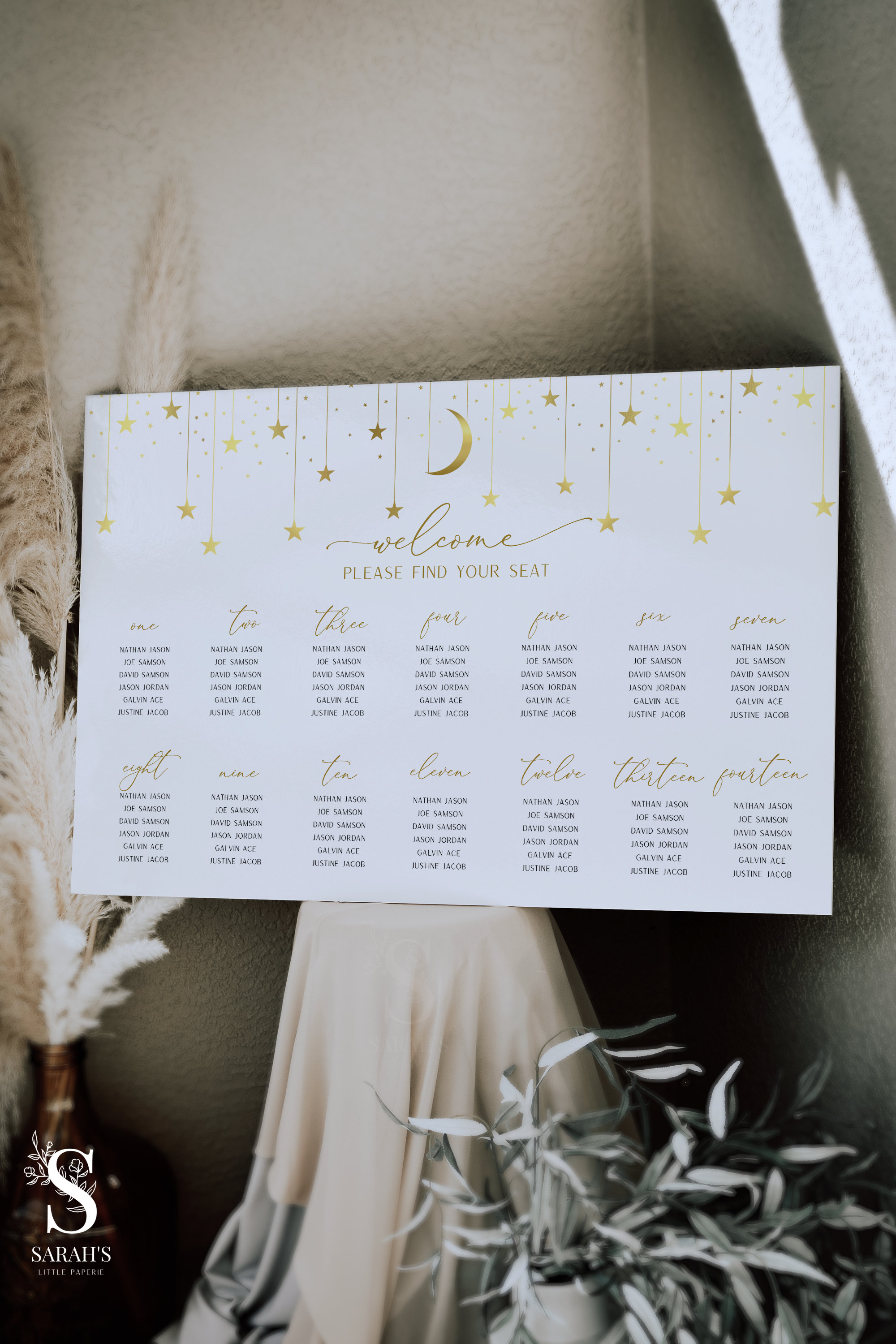 Seating Chart Celestial Seating Chart Gender Neutral - Etsy