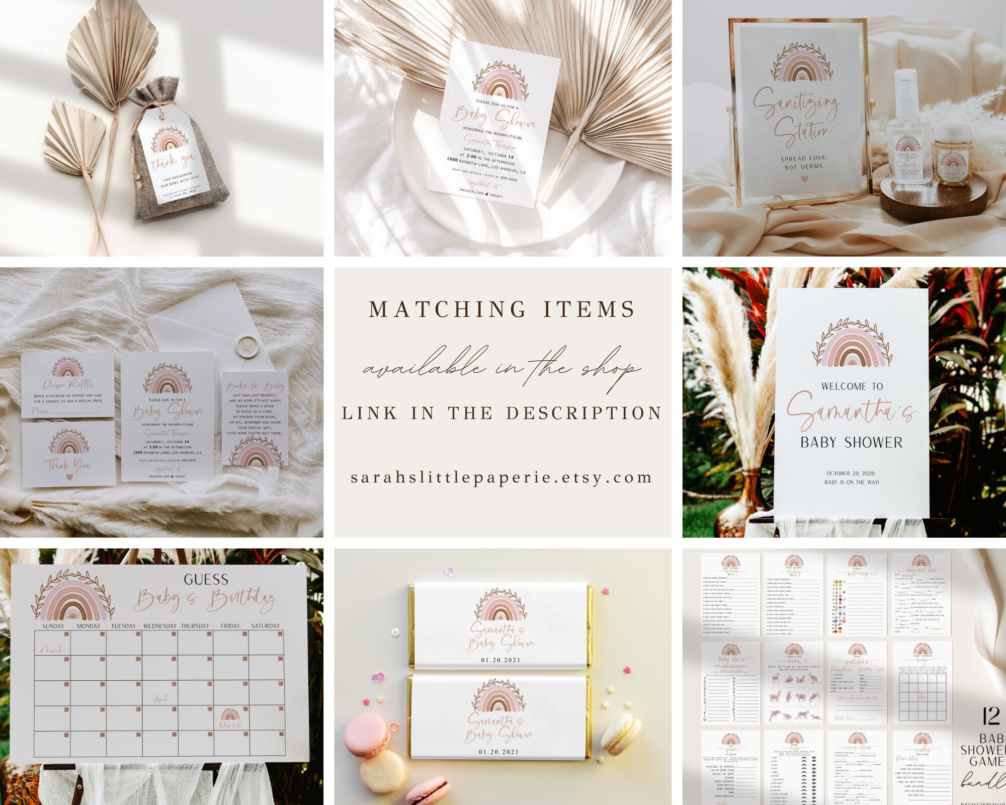 Rainbow Baby Shower Favor Tags Rainbow Editable Favor Tags - Etsy