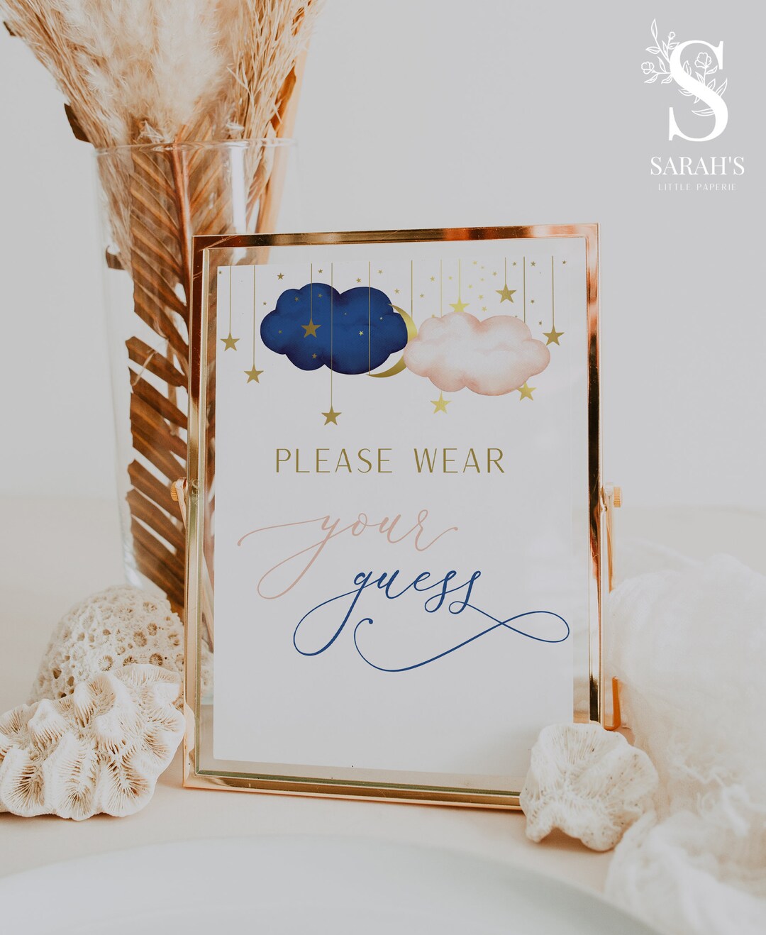 Wear Your Guess Sign, Twinkle Twinkle Little Star Gender Reveal Sign ...