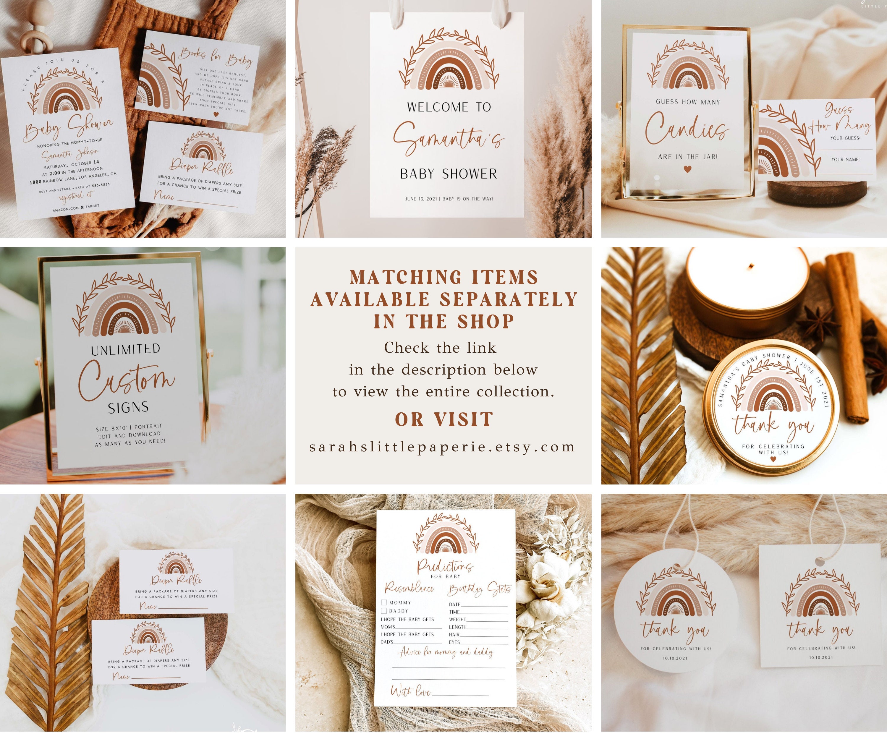 Bohemian Rainbow Gender Reveal Welcome Sign Muted Tones - Etsy