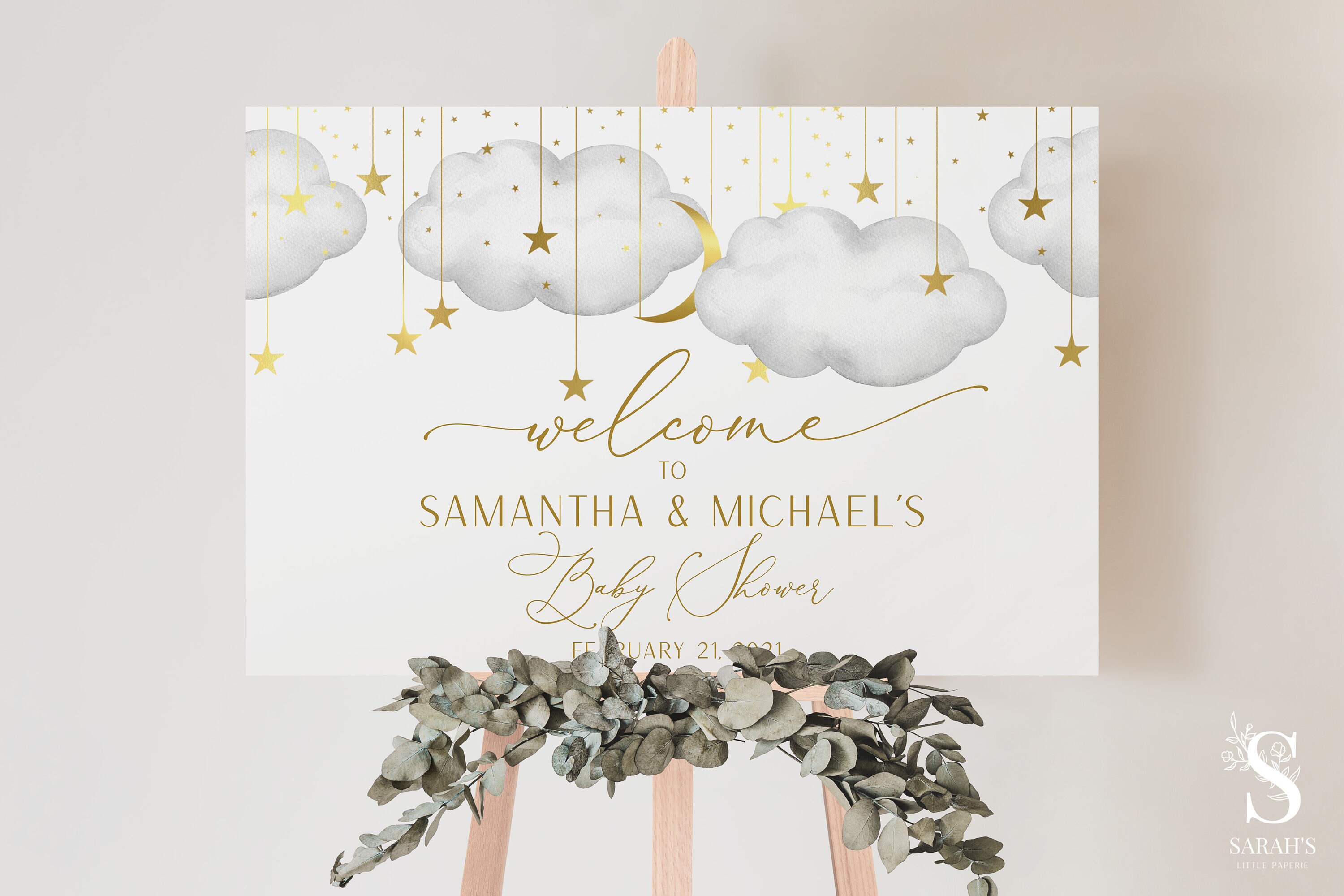 Gender Neutral Baby Shower Welcome Sign Twinkle Twinkle | Etsy