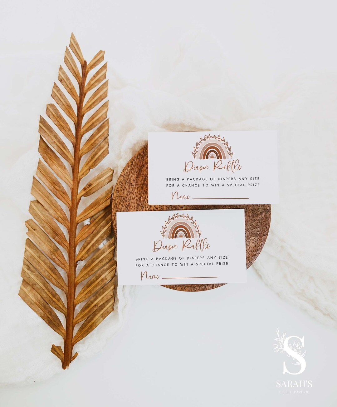 Muted Tones Bohemian Rainbow Diaper Raffle Tickets, Earth Tones ...