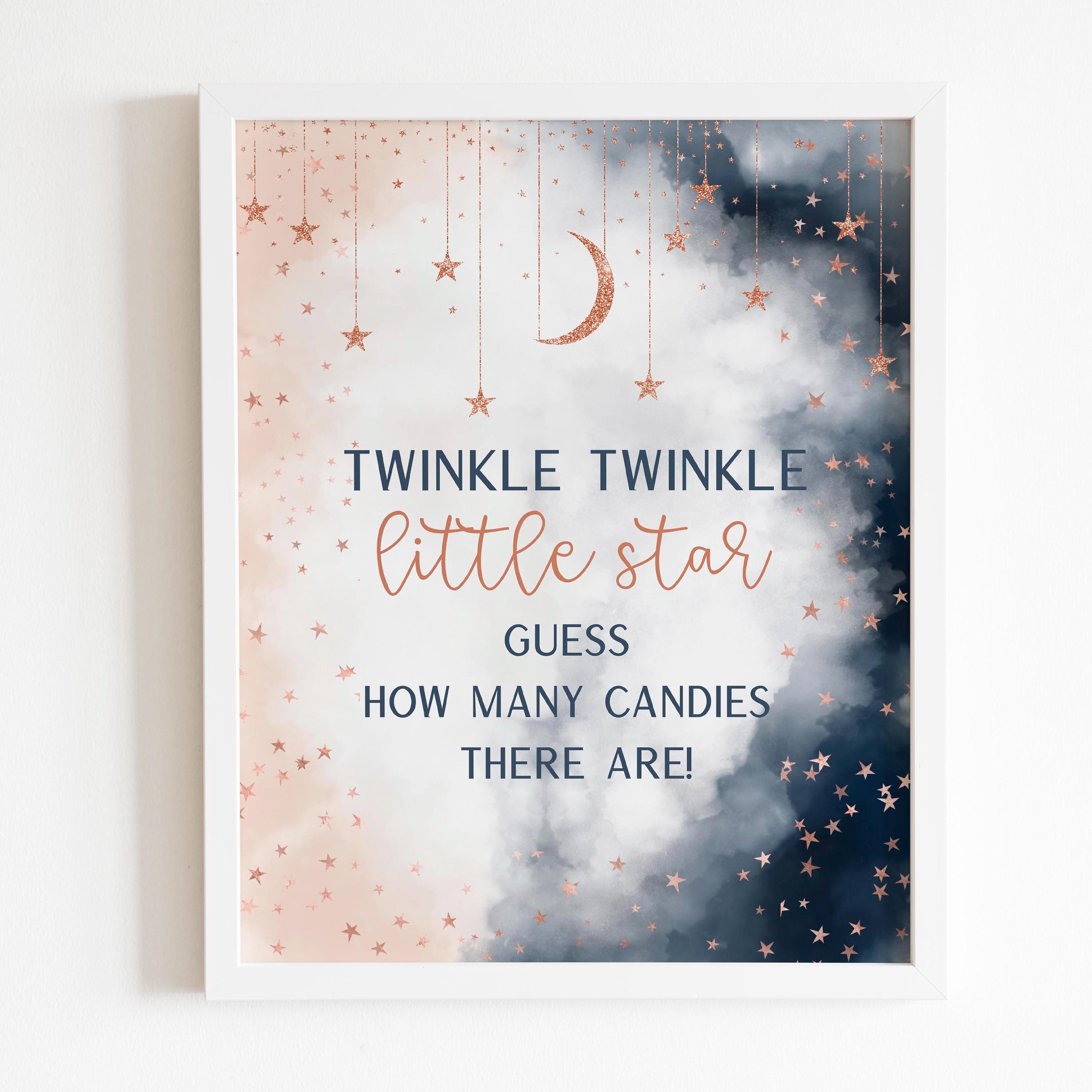 Twinkle Twinkle Little Star Guess How Many Candies Sign, 8x10", Instant ...