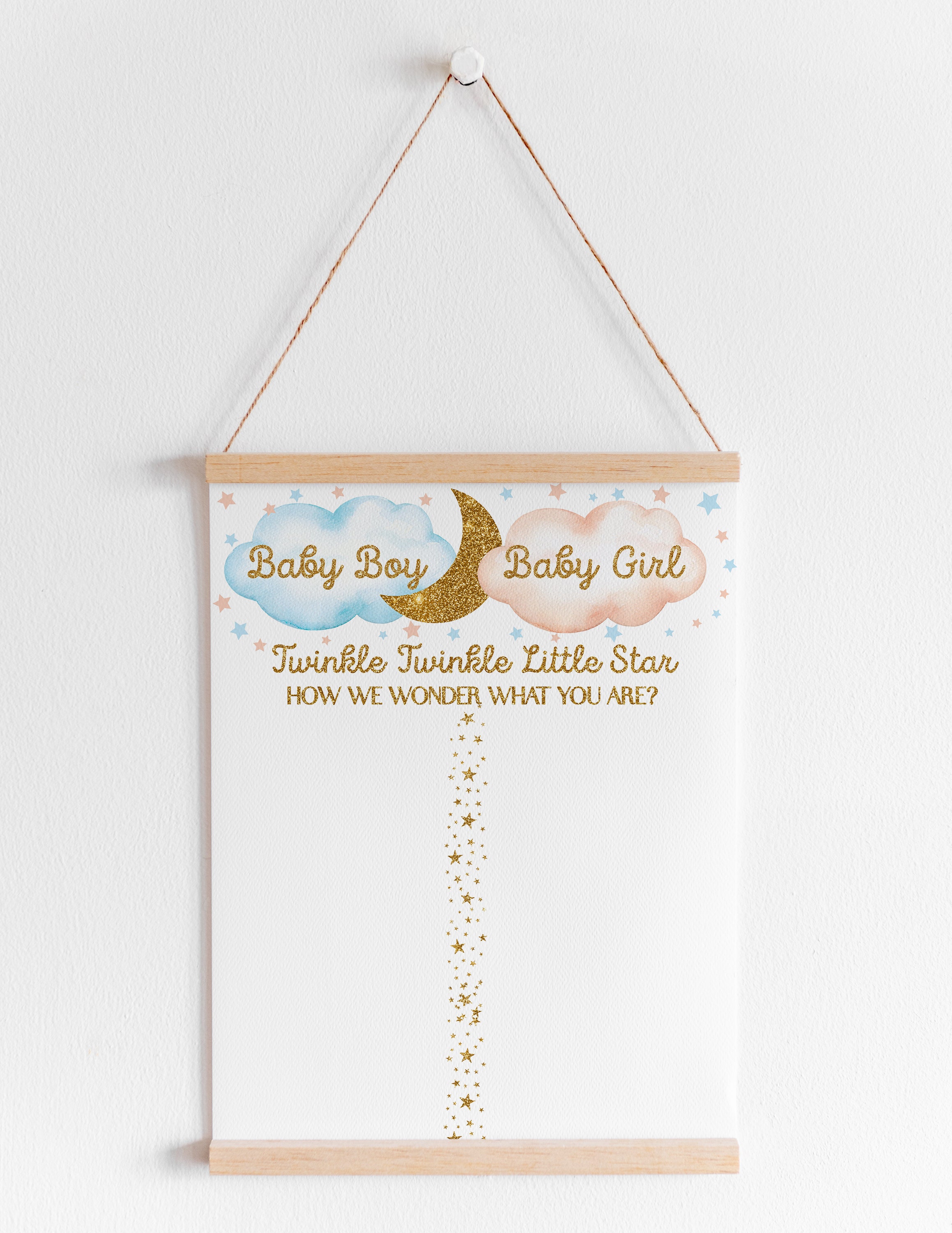 Gender Reveal Voting Sign Blue and Pink Voting Gametwinkle - Etsy