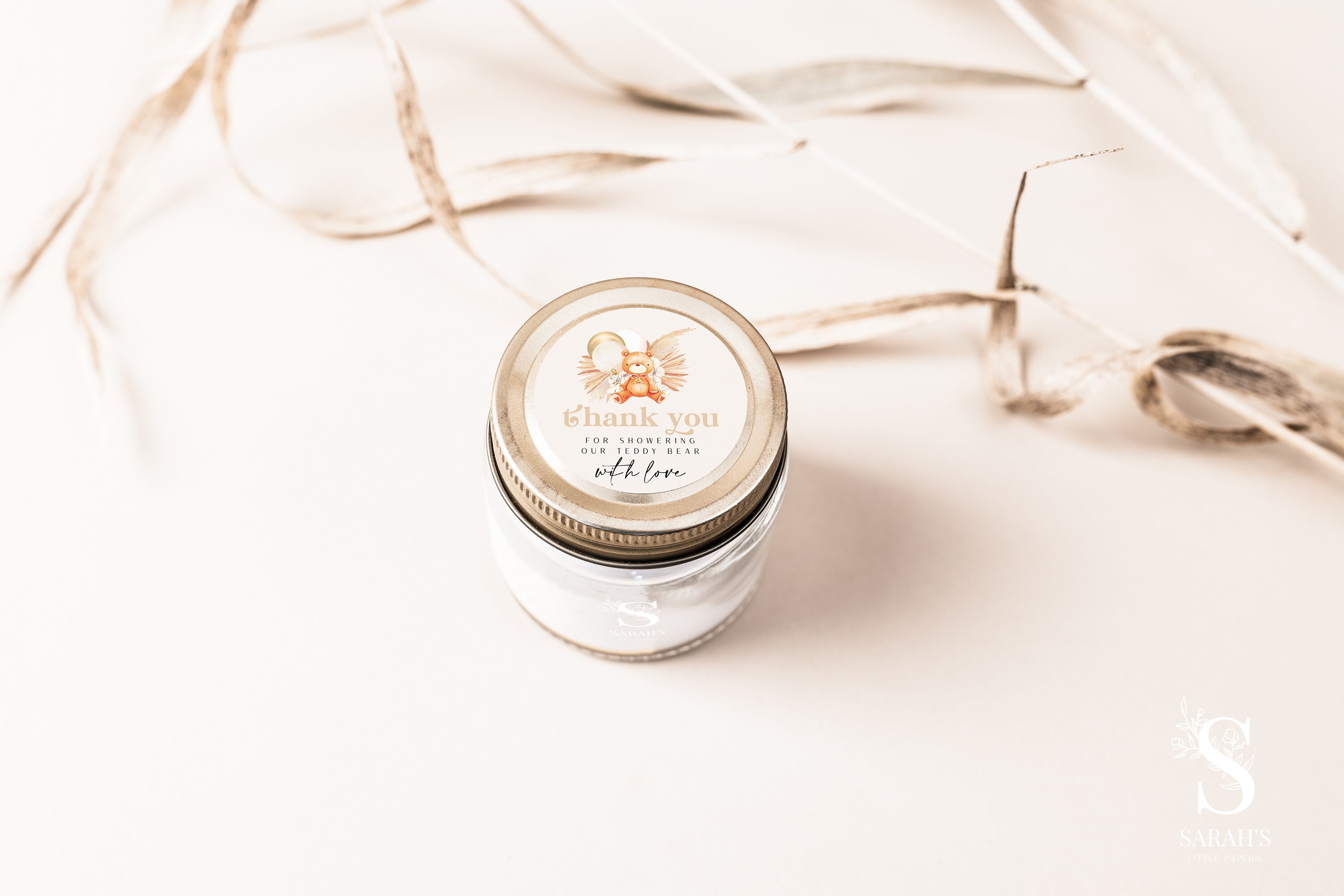 Teddy Bear Editable Sticker Labels Teddy Bear Baby Shower - Etsy