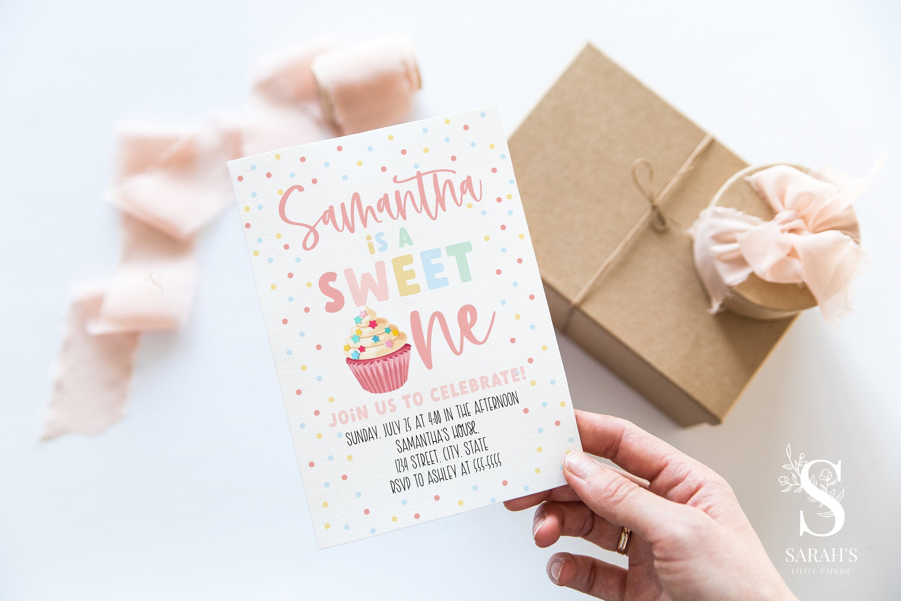 Sweet One Invitation Pastel Sweets Birthday Invitation - Etsy