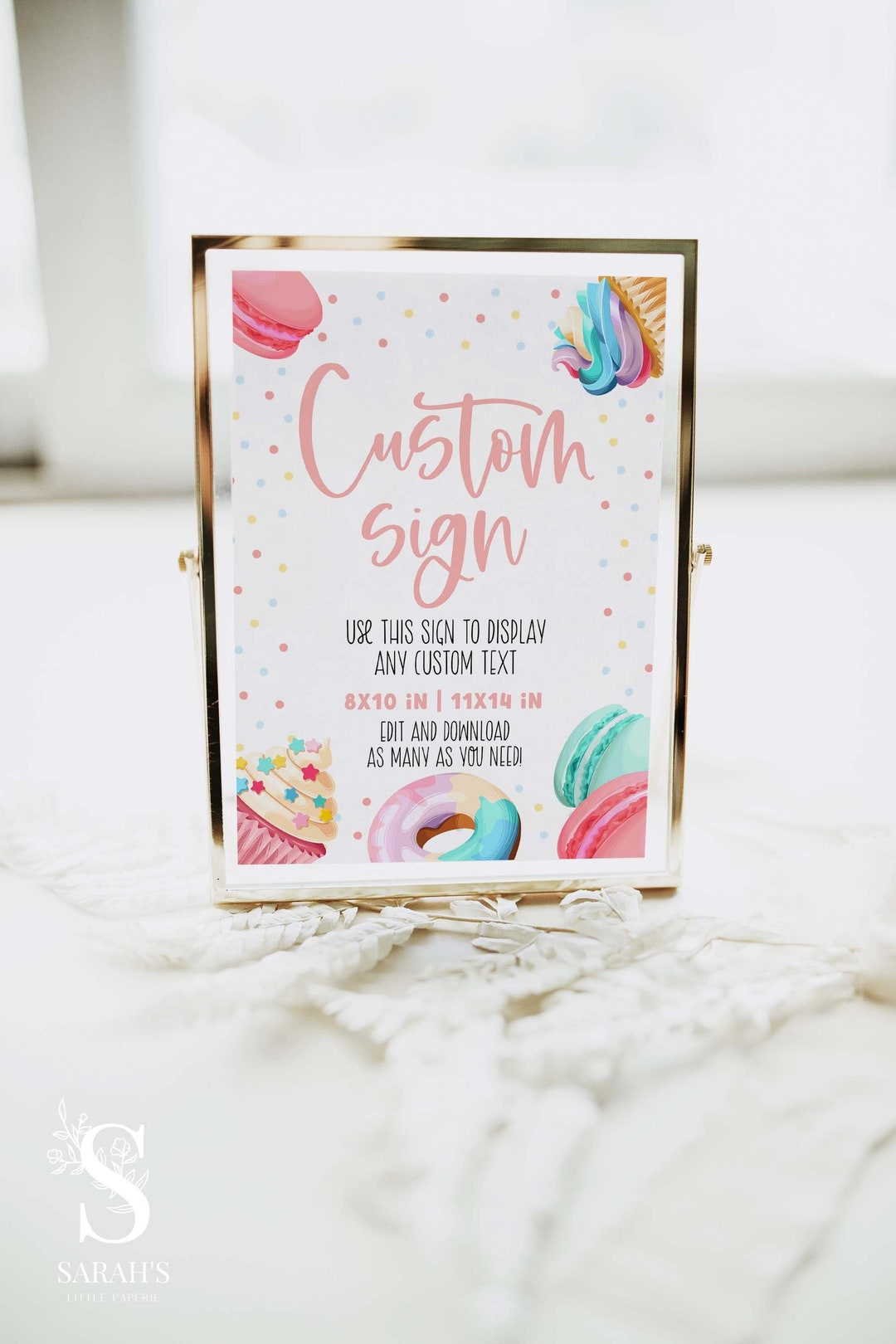 Sweets Birthday Custom Sign, Sweet ONE Editable Custom Sign, Sweets ...