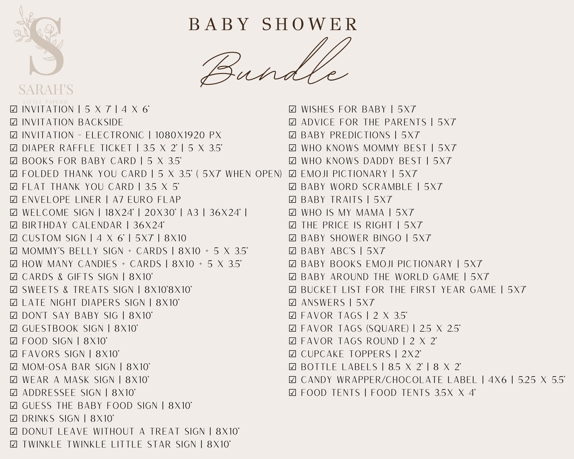 Boho Rainbow Baby Shower Bundle, Baby Shower Mega Bundle, DIY Bohemian ...