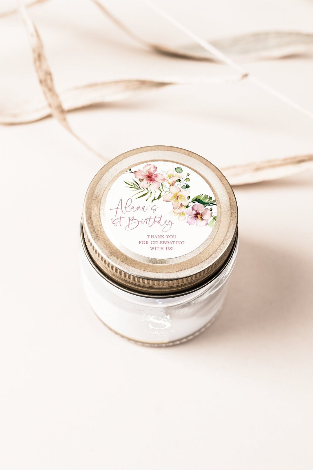 Tropical Birthday Stickers , Printable Aloha Stickers Template ...