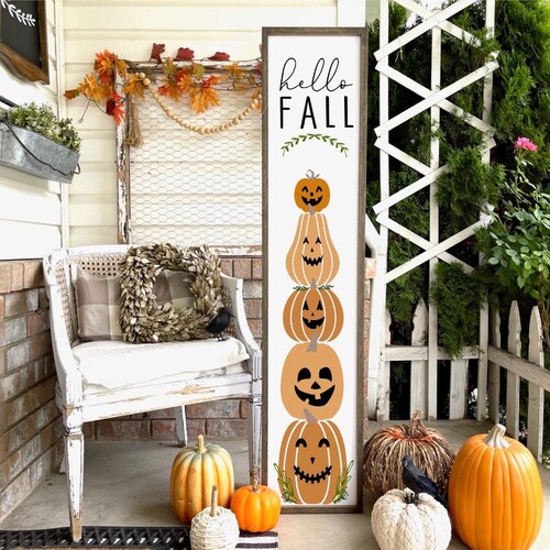 Cute Orange Harvest Sign Fall Halloween Thanksgiving Wood - Etsy
