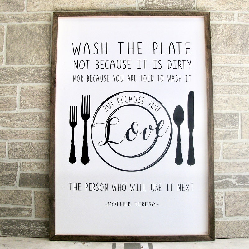 Wash the Plate - Etsy