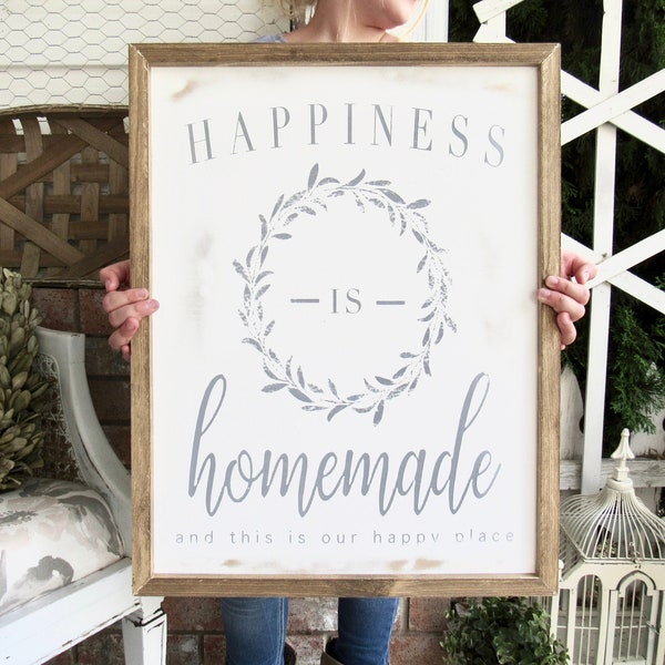 Happiness is Homemade Sign - Etsy