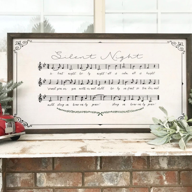 Silent Night Sign - Etsy