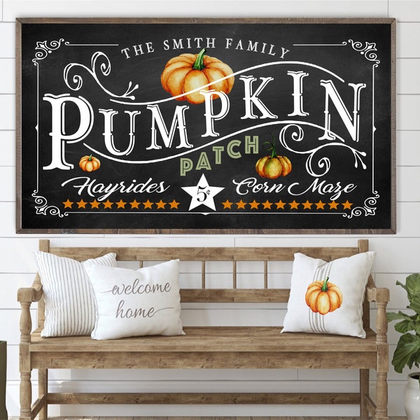 Wooden Pumpkin Sign - Etsy