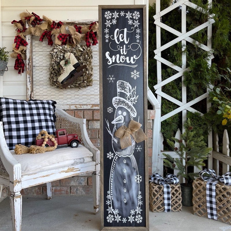 Snowman Porch Sign - Etsy