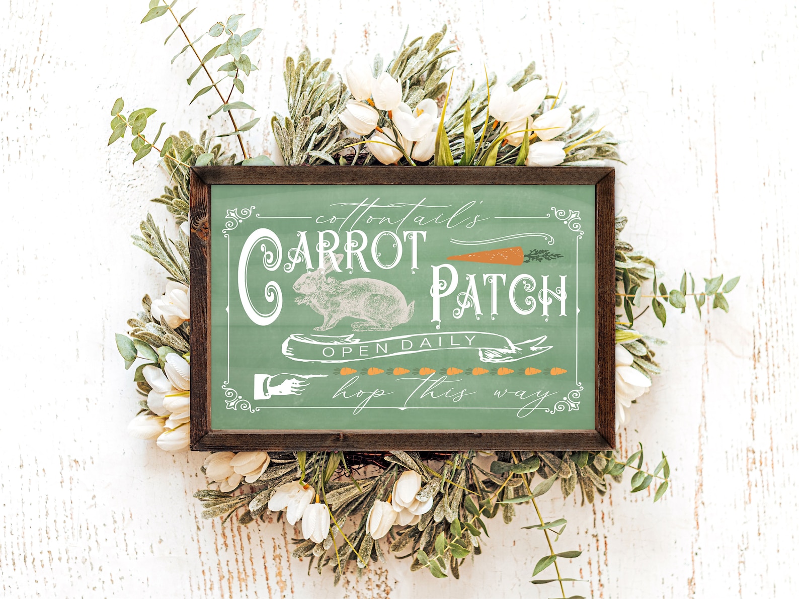 BEST SELLER Cottontails Carrot Patch Easter Spring Rabbit | Etsy