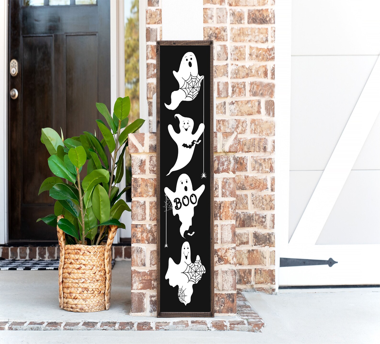 Halloween Ghosts Porch Sign Wood Framed Farmhouse Sign - Etsy