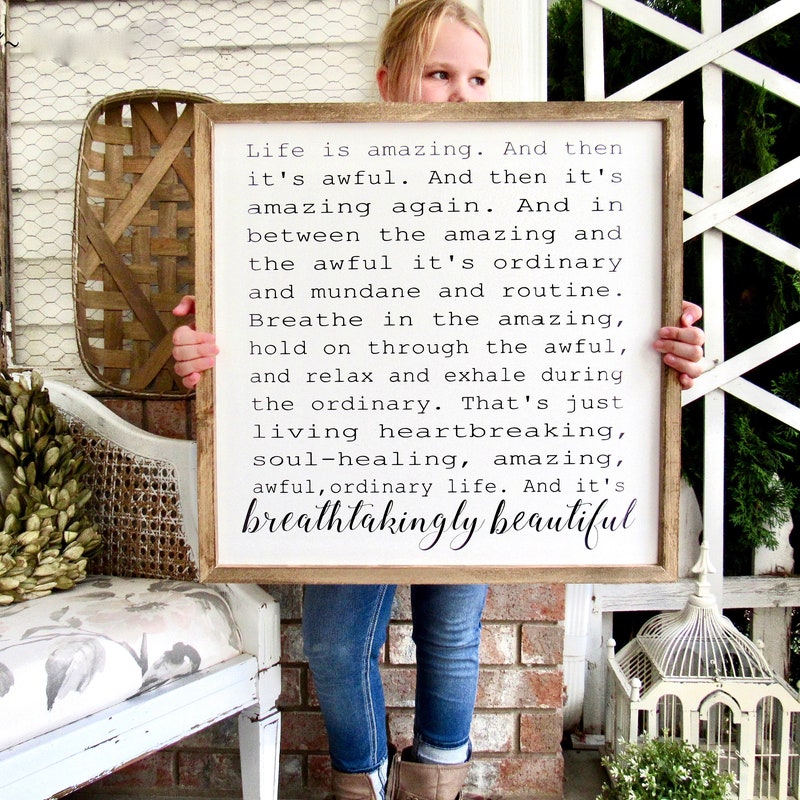 Life Quote Sign - Etsy