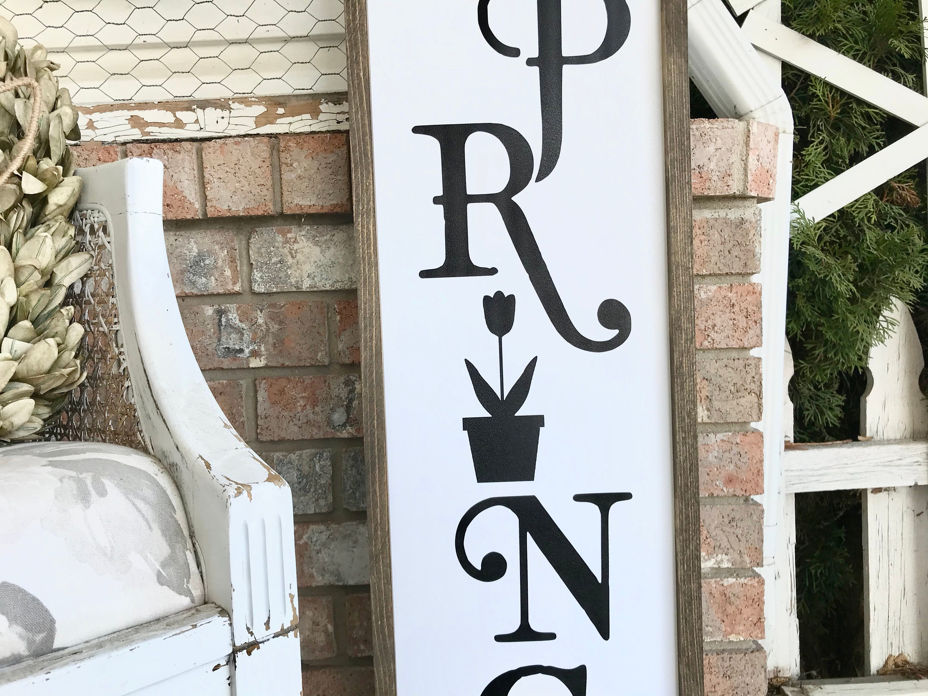 Cute Well Hello Spring Spring Easter Porch Farmhouse Sign - Etsy