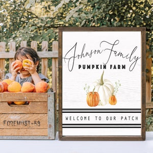 Personalized Pumpkin Farm Pumpkin Patch Welcome to Our Patch Wooden ...