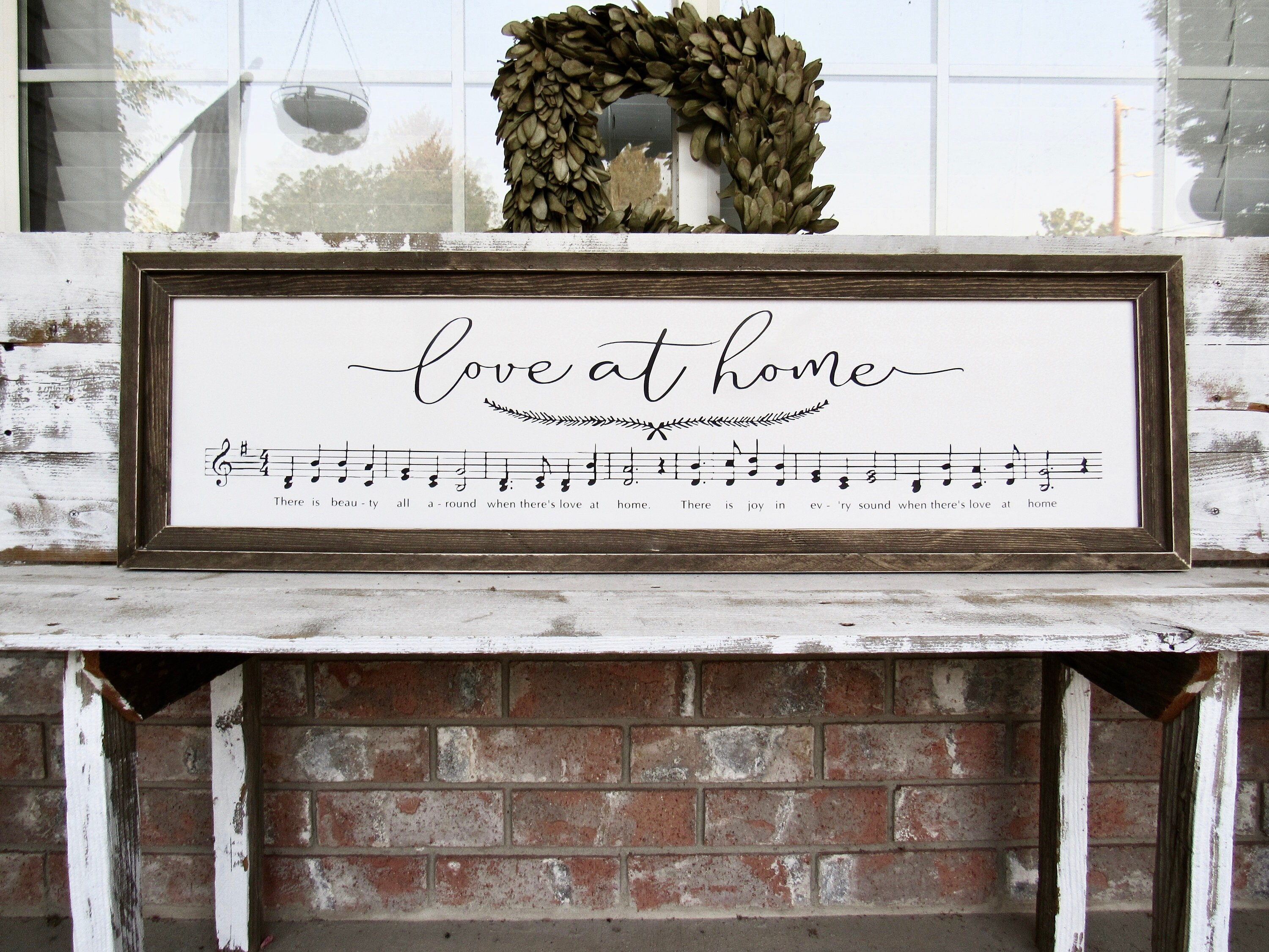 Love at Home Music Framed Farmhouse Sign - Etsy
