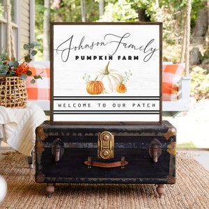 Personalized Pumpkin Farm Pumpkin Patch Welcome to Our Patch Wooden ...