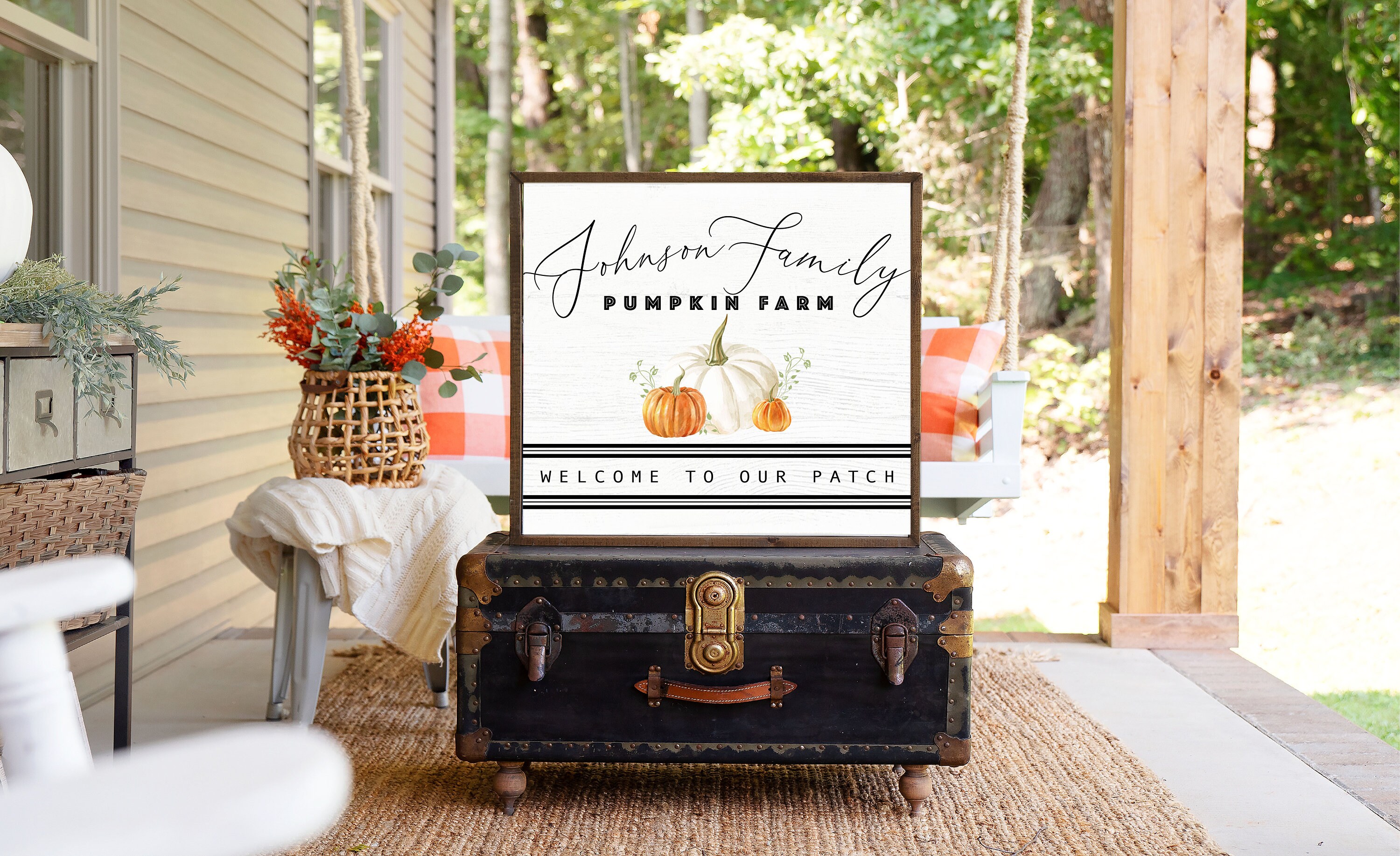 Personalized Pumpkin Farm Pumpkin Patch Welcome to Our Patch Wooden ...