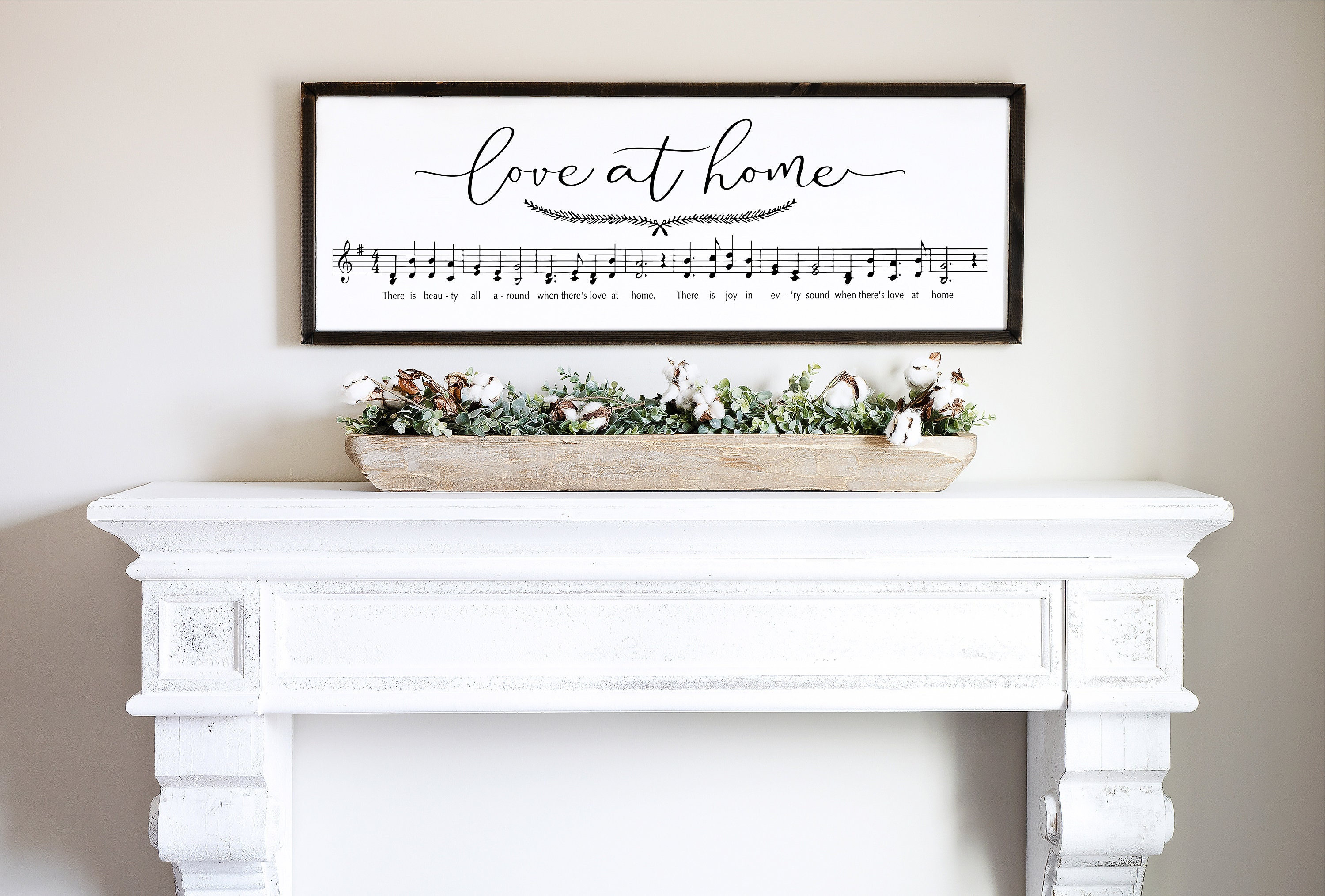 Love at Home Music Framed Farmhouse Sign - Etsy