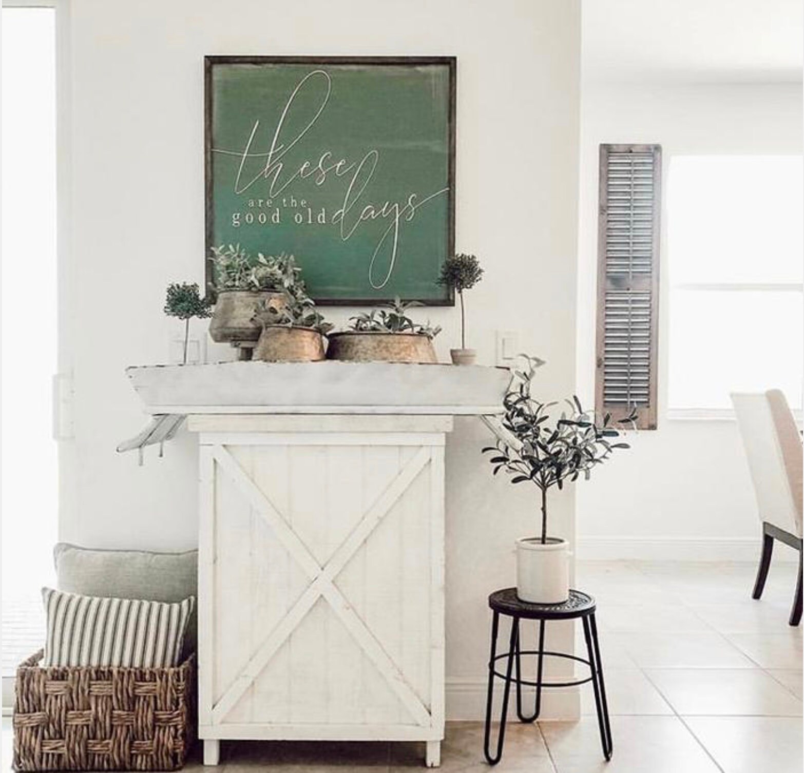 These Are the Good Old Days Chalkboard Farmhouse Wood Framed - Etsy