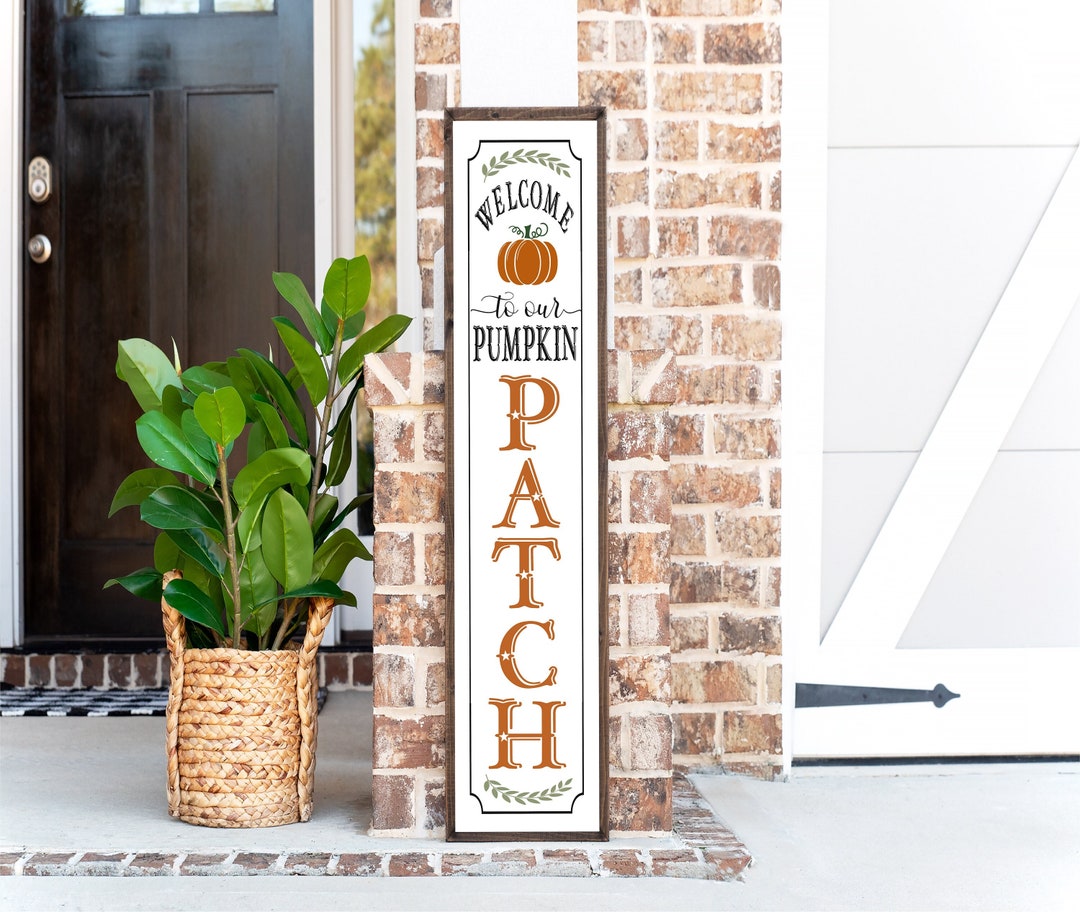 Welcome to Our Pumpkin Patch Porch Decor Wood Framed Farmhouse Sign - Etsy