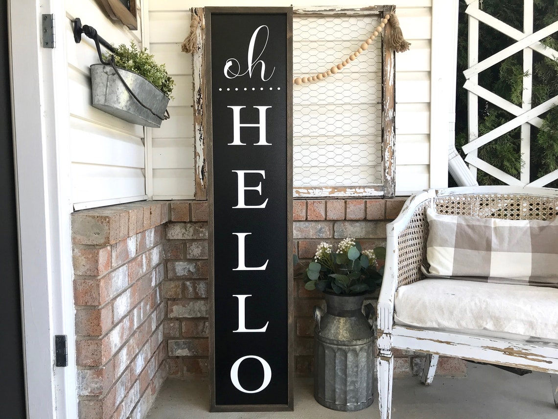 Oh Hello HOME Summer Wood Porch Farmhouse Sign | Etsy
