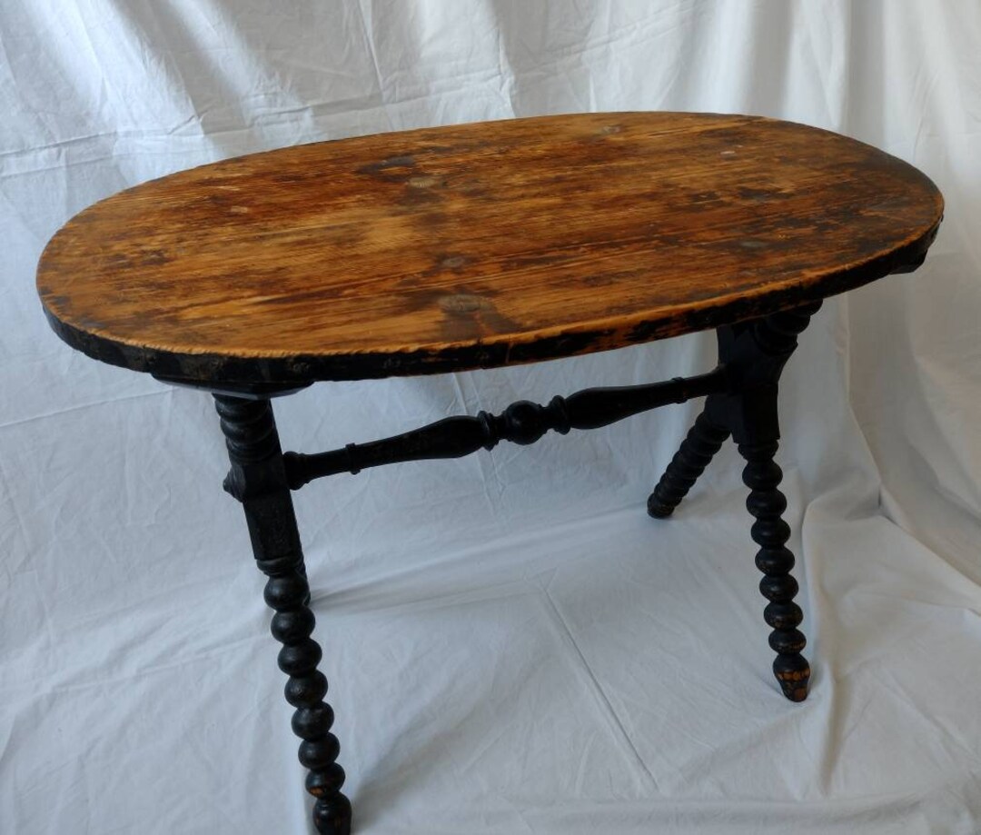 A Gypsy Bobbin Table in Ebonised Pine. - Etsy UK