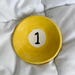 Yellow 1 Pool Ball Ceramic Dish - Etsy