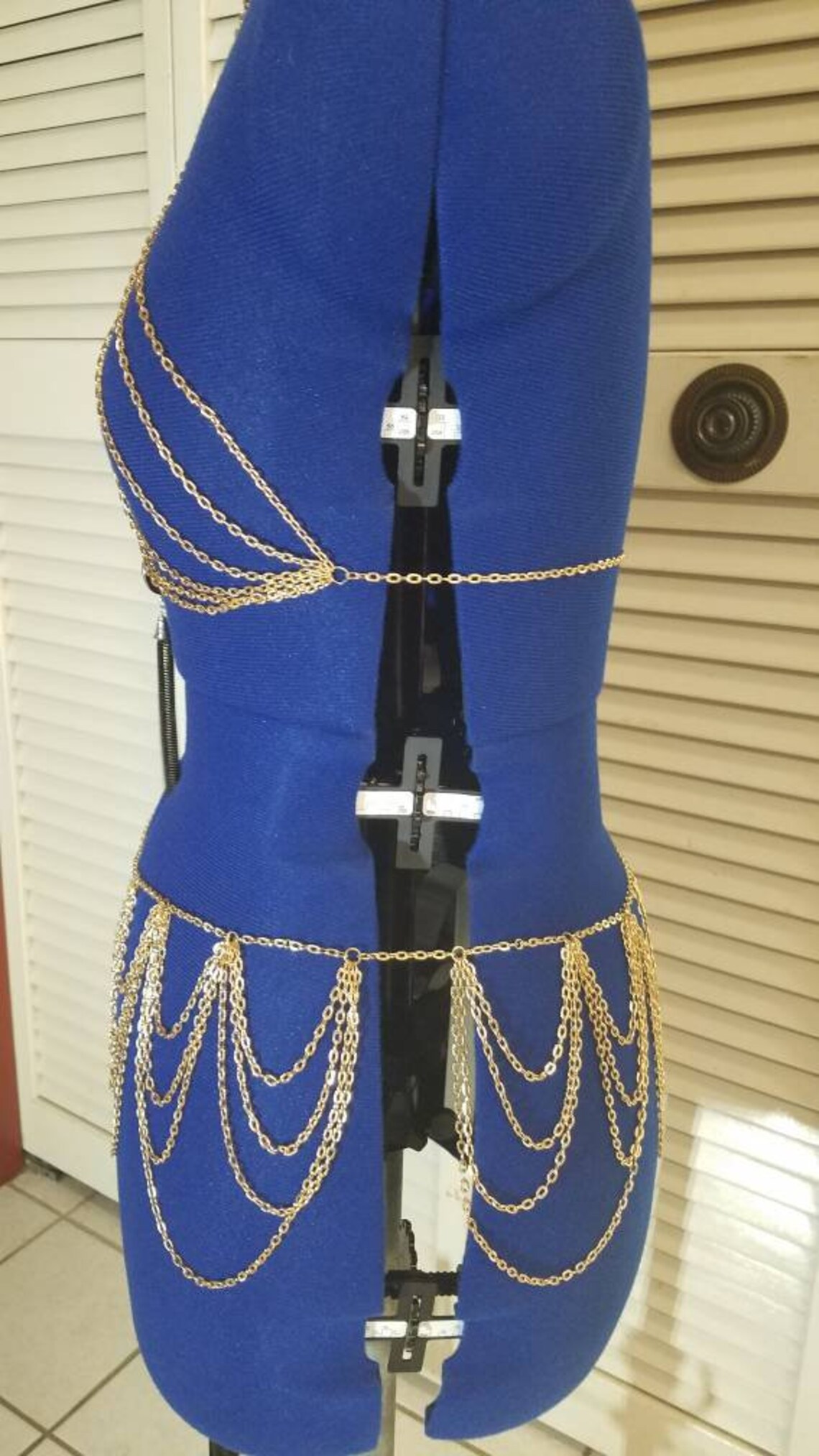 Gold Arabian Belly Dancer Chest Harness Cage Bra and Chain - Etsy