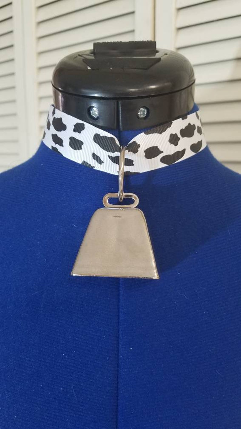 Cow Print Ribbon and Cowbell Collar - Etsy