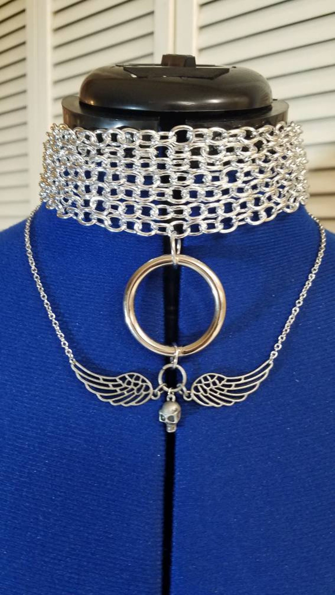 Angel of Death Chain Choker Collar. - Etsy