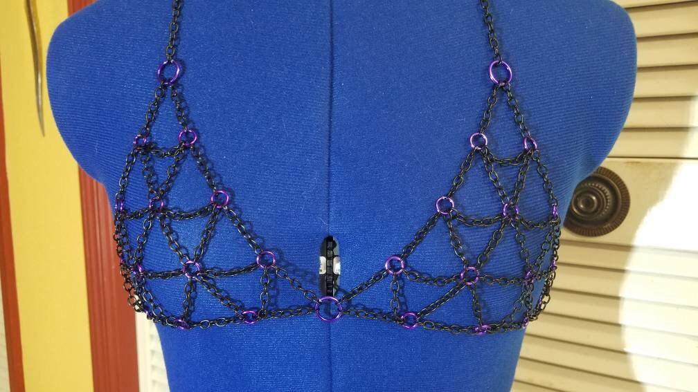 Custom Chain and Colored Chainmail Thong Bikini Set With Color - Etsy