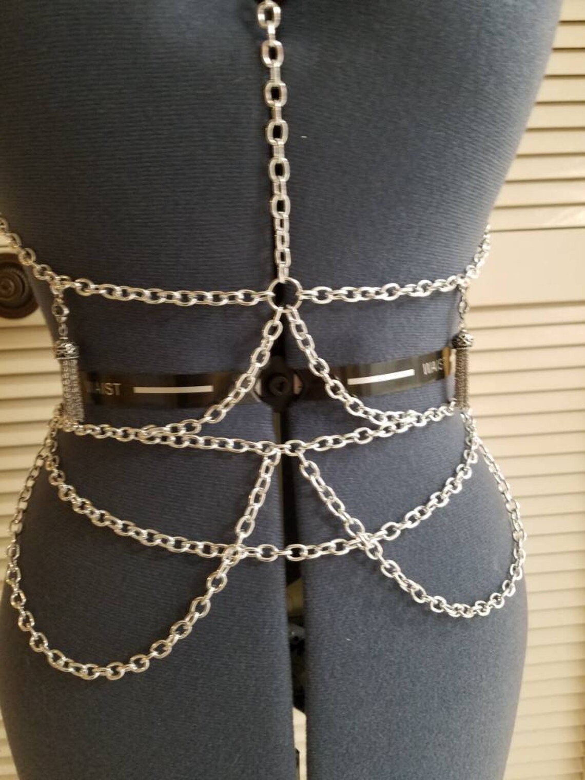 Bellydancer chain halter style chest harness | Etsy