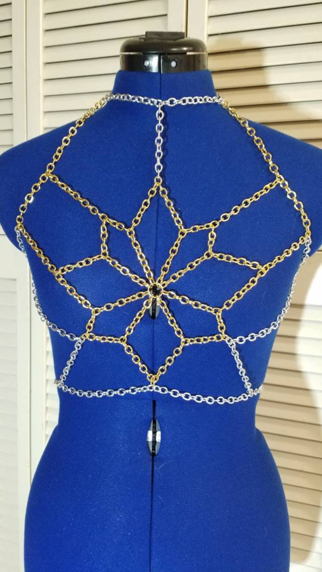 Captain Marvel Inspired Gold and Silver Chain Chest Harness - Etsy